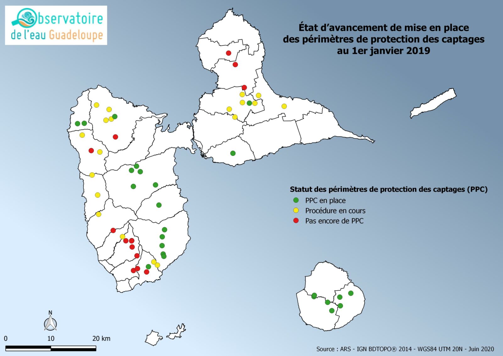 État d'avancement de la mise en place des PPC en Guadeloupe en 2019 ...