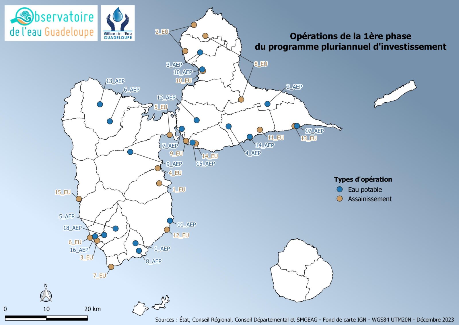 Opérations de la 1ère phase du programme pluriannuel d'investissement ...